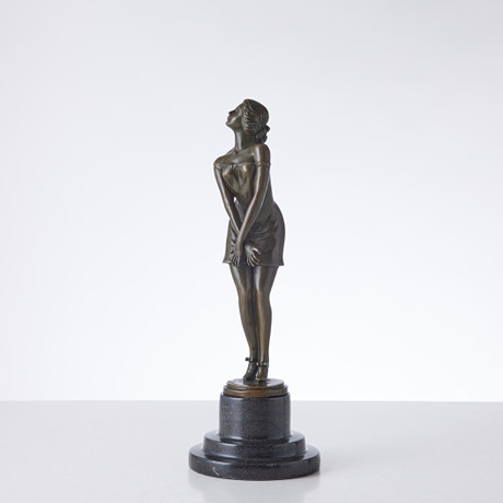 PIERRE COLLINET. After. Sculpture, bronze, on plinth, contemporary ...