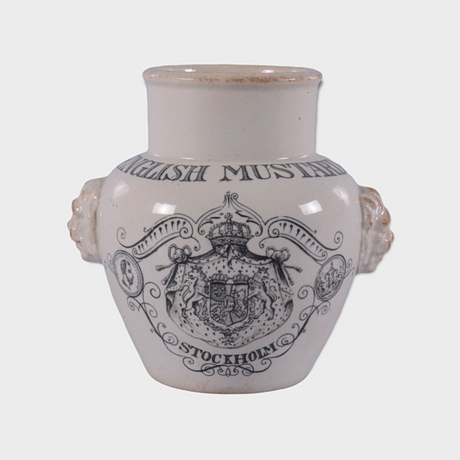 SENAPSBURK, keramik, English Mustard TH Winborg, Rörstrand, 1800-talets ...