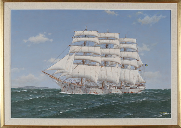 CARL GEORG WALLIN (1893-1978). Oil on canvas, ship portrait "Beatrice ...