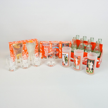 COCA COLA, glas, flaskor, 20 delar. Övrigt - Övrigt - Auctionet