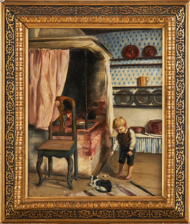 ANNA CRAMÉR (1857-1941). Kitchen interior, oil on canvas, signed. Art ...