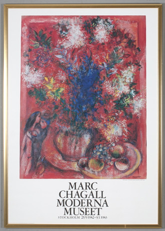 MARC CHAGALL. Affisch, tryck, Moderna Museet 1983. Konst - Grafik ...