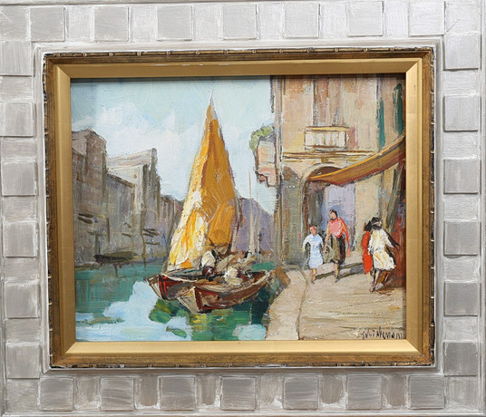 KNUT NORMAN. Oil on Board, signed, motif from Venice. Art - Paintings ...