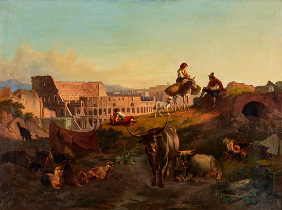 CAREL MAX GERLACH ANTOON QUAEDVLIEG (1823-1874). Vue de Rome with a ...