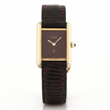 CARTIER TANK, Armbandsur, förgyllt silver, quartz, 1970-tal. Klockor ...
