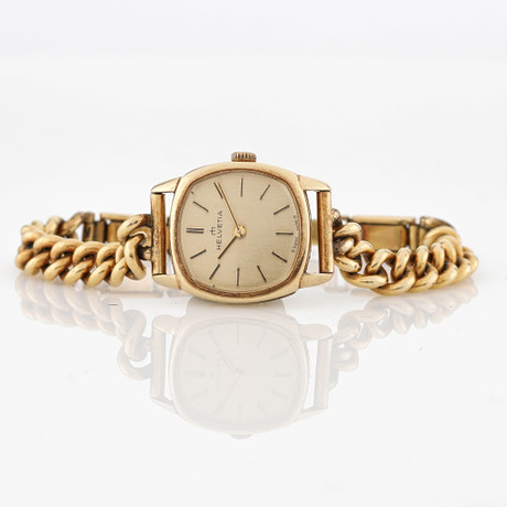 HELVETIA, Wrist watch, 14K gold, manual, 1960s. Clocks & Watches ...