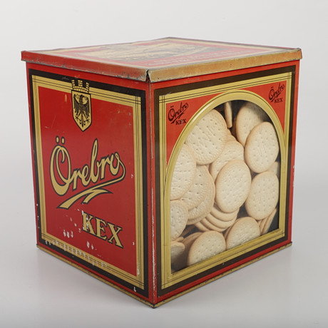 CAN, lithographed sheet / glass, Örebro Kex, mid-20th century ...