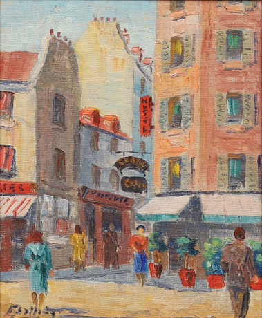 FREDE SALLING. City view, oil on canvas, signed. Art - Paintings ...