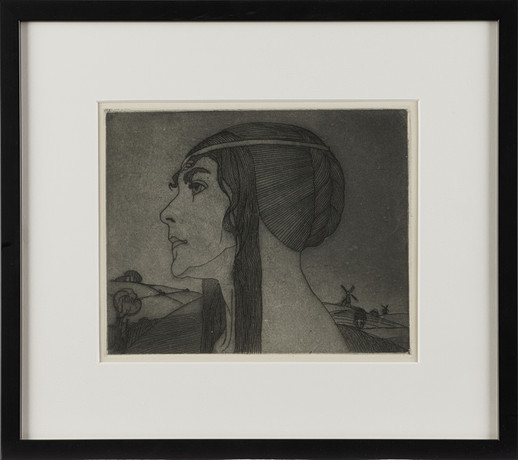 AXEL WALLERT (1890-1962). "Sigrid", 1916, etsning. Konst - Grafik ...