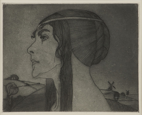 AXEL WALLERT (1890-1962). "Sigrid", 1916, etsning. Konst - Grafik ...
