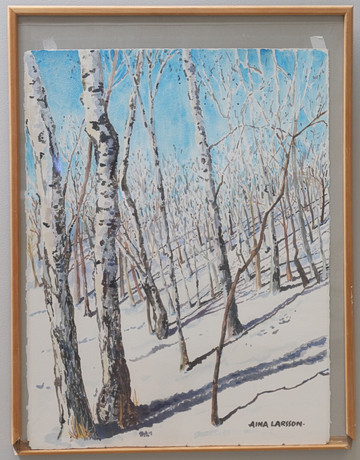 AINA LARSSON. akvarell, signerad. Konst - Måleri - Auctionet