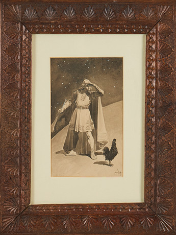 VICKE ANDRÉN (1856-1930) "Heimdal", illustration for Nordiska gudasager ...