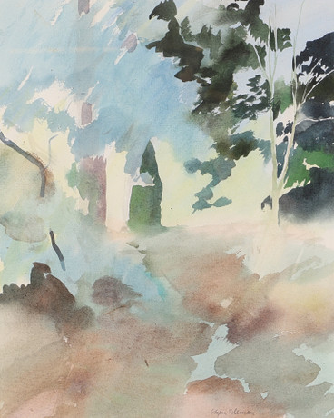 STEFAN TELEMAN. Landskap, akvarell, signerad. Konst - Måleri - Auctionet