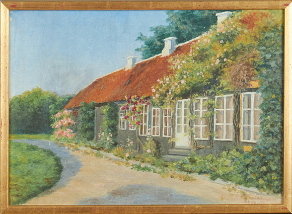 ELLA HEIDE (1871-1956). Kröyer's home - Skagen, signed E Heide Skagen ...