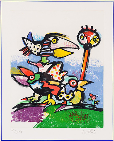 OTMAR ALT. Several mythical creatures. Color Etching/Paper. 34x26.5cm ...