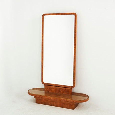 MIRROR with base with glass top, 1920s/30s. Mirrors - Auctionet