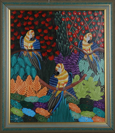 FRANTZ GOUSSE. oil on canvas, Haiti, signed. Art - Paintings - Auctionet
