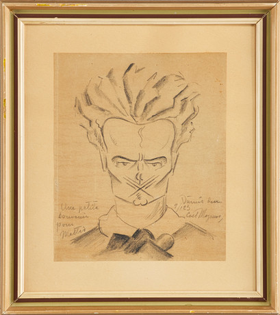 CARL MAGNUS LINDQVIST (SVERIGE, 1884-1977). Retrato que representa a ...