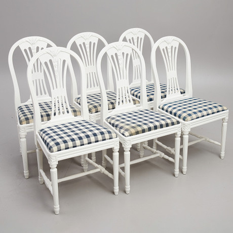 STOLAR, 6 st, gustaviansk stil "Axet". Möbler - Fåtöljer & Stolar ...