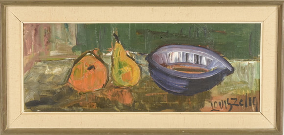 LOUIS ZELIG. Oil on Board. Art - Paintings - Auctionet