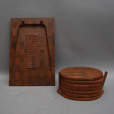 CUTTING BOARD & PLATE, teak, Digsmed, Denmark. Miscellaneous ...