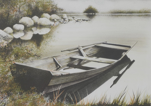 NILS-ERIK JOHANSSON. Lithography, Oak, Signed, No,184/190. Art ...