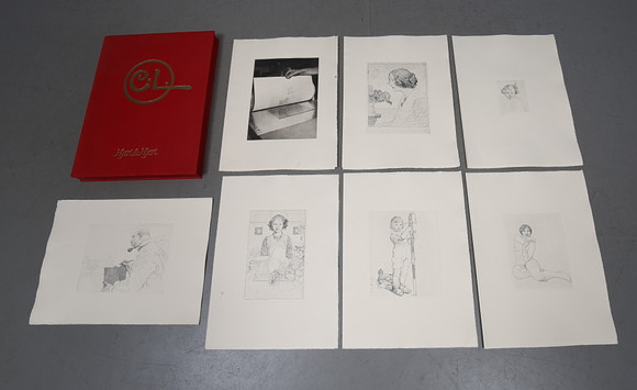 CARL LARSSON. SEGÚN. Carpeta con 6 grabados "Carl Larsson, Obras ...
