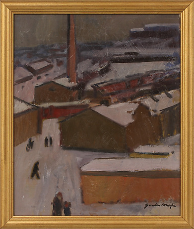 GORDON MACFIE. "Mulen vinterdag", olja på duk, signerad. Konst - Måleri ...