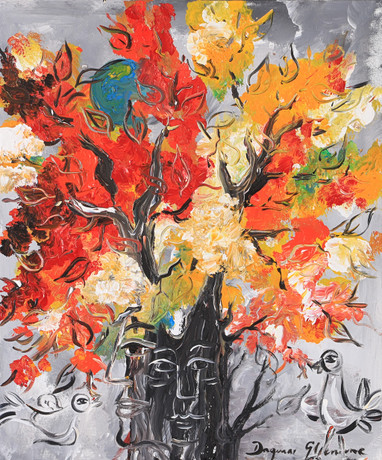 DAGMAR GLEMME. Flower still life, oil on canvas, signed. Art ...