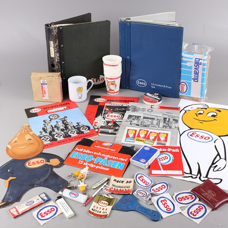 ESSO, gas station, memorabilia and printed matter, 1950s/60s/70s/80s ...