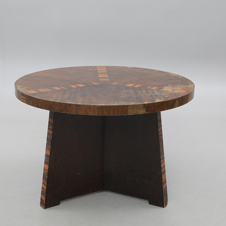 BORD, rundt bord, birk, tredelt ben, funktionelt 1930'erne. Møbler ...