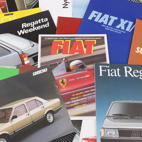FIAT, car brochures, 1980s. Books, Maps & Manuscripts - Other - Auctionet
