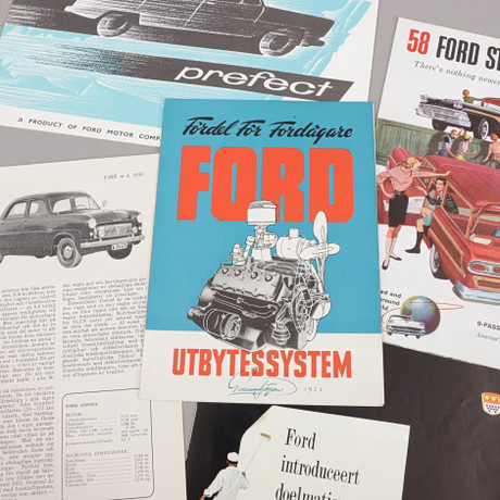 FORD, car brochures, 1950s. Books, Maps & Manuscripts - Other - Auctionet