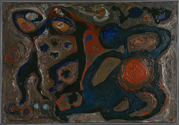 BARBRO CHEESMAN. "Ritual dance", oil on canvas, signed and dated 1964 ...