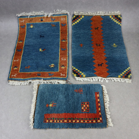 MATTA, 3 st. Indo Gabbeh, ull, IKEA. Mattor & Textil - Mattor - Auctionet