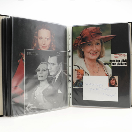 AUTOGRAPH. Binder containing approx. 50-75 Swedish autographs - TU ...