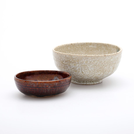 CARL CUNNINGHAM-COLE. Bowls, 2 pcs, ceramic, signed. Ceramics ...