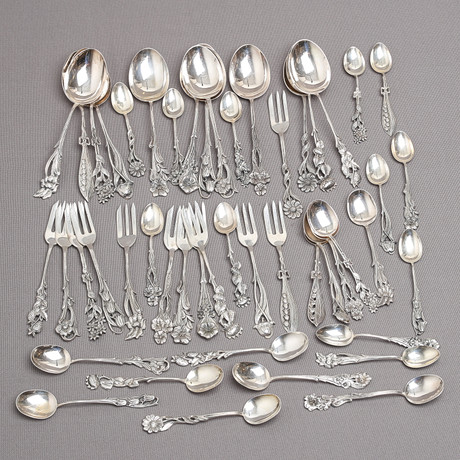 HOPEAA, 48 osaa. GEWE, Malmö, enimmäkseen 1970-luku. Hopea ja metalli ...