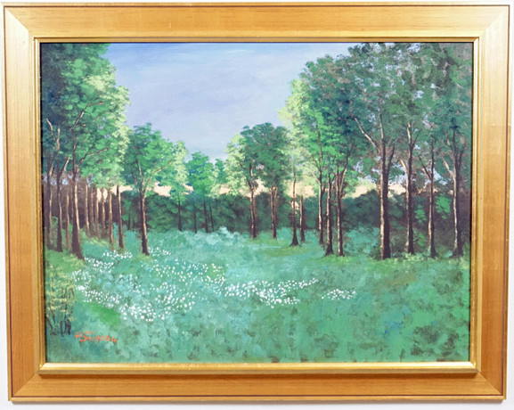 GUSTAV STENBERG. oil painting, "Spring evening", signed. Art ...