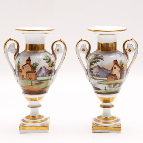 PAR VASER. GAMLA PARIS. TIDIGT 1900-TAL. Keramik & Porslin - Europeiskt ...