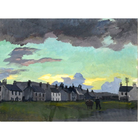 STEPHEN BONE (1904-1958). EN GRUPP AV FYRA AKVARELLER OCH TECKNINGAR ...