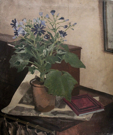 STEPHEN BONE (1904-1958). BLUE CINERARIAS. Art - Paintings - Auctionet