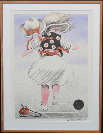 LARS ERIK LINDELL. Hopscotch. Color lithograph, signed and numbered HC ...