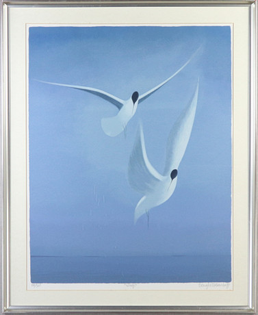 BENGT OLOV RIBBENTOFT (1943-2020). Färglitografi 194/360, "Wings ...