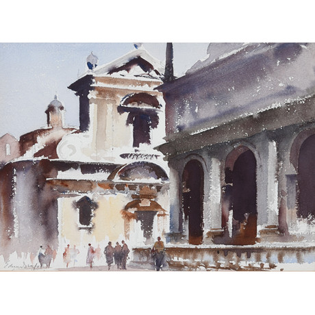EDWARD SEAGO, RWS (1910-1974). A STREET CORNER, ROME. Art - Drawings ...