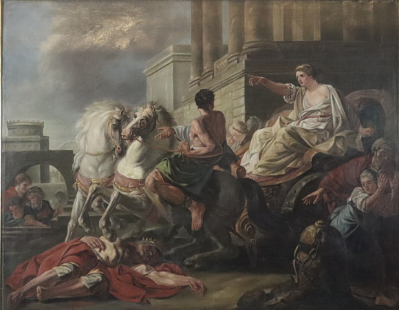 BARDIN, JEAN. After. TRIUMPHANT TULIA, oil on canvas, ca.108x138cm ...