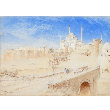 ALBERT GOODWIN, RWS (1845-1932). THE CITADEL, CAIRO. Art - Drawings ...