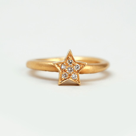 OLE LYNGGAARD. Ring, "Love", 18k gold with 6 small diamonds, design ...
