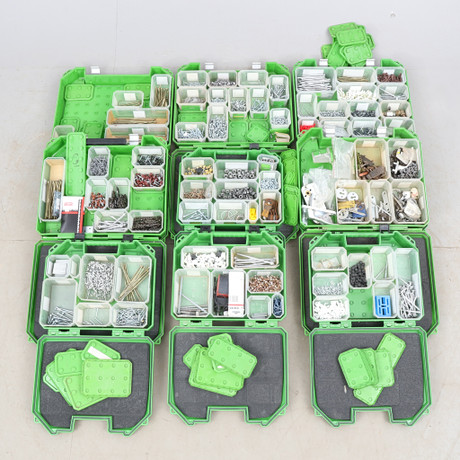 SCREW BOXES / ASSORTMENT BOXES, 9 pcs, Essve, "Essbox", stackable ...