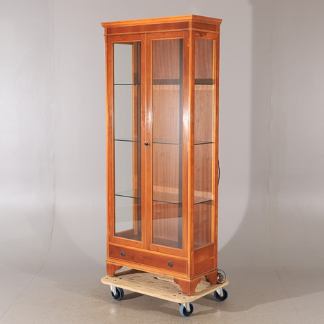 DISPLAY CABINET, yew, English style. Furniture - Cupboards, Cabinets ...